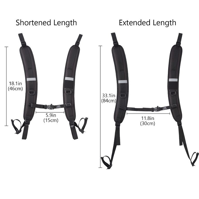 Bassdash Backpack Straps Replacement Adjustable Padded Shoulder Straps ...