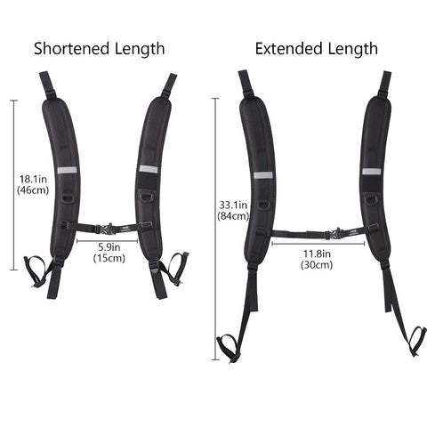 Bassdash Backpack Straps Replacement Adjustable Padded Shoulder Straps ...