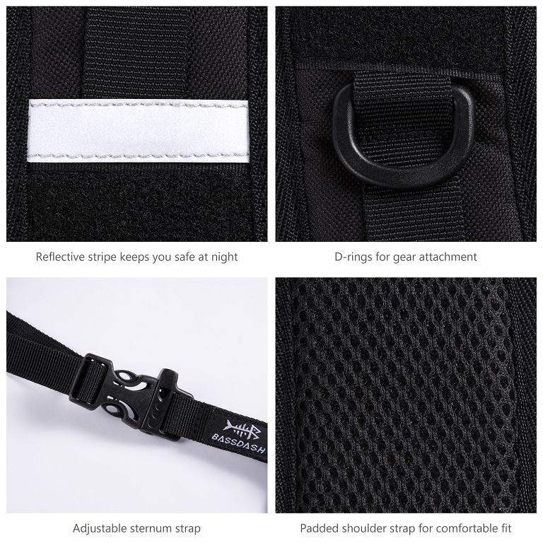 Bassdash Backpack Straps Replacement Adjustable Padded Shoulder Straps ...