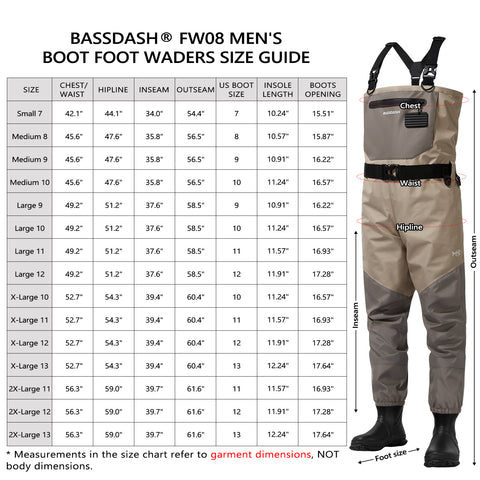 Men’s Breathable Chest Waders Fly Fishing Waders Boot Foot – Bassdash