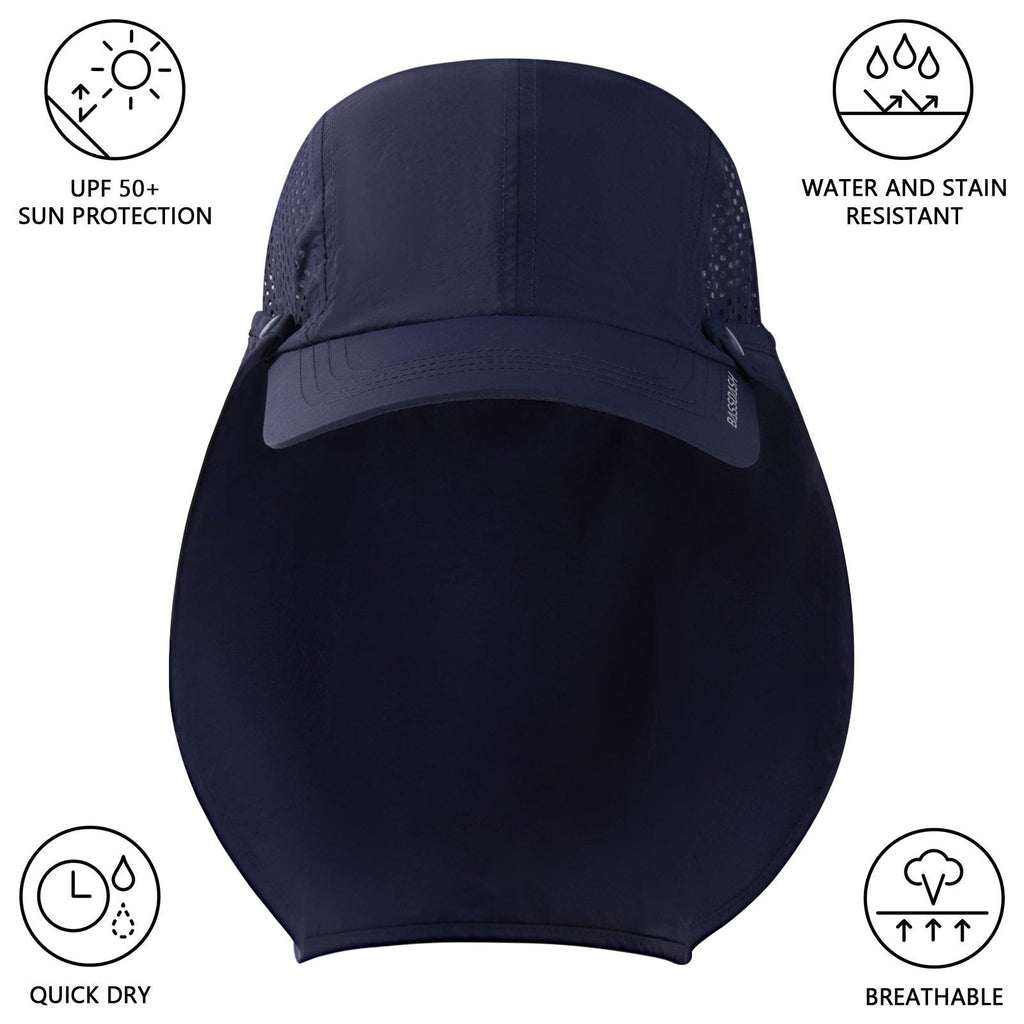 Packable Sun Hat with Removable Neck Flap | Bassdash Fishing