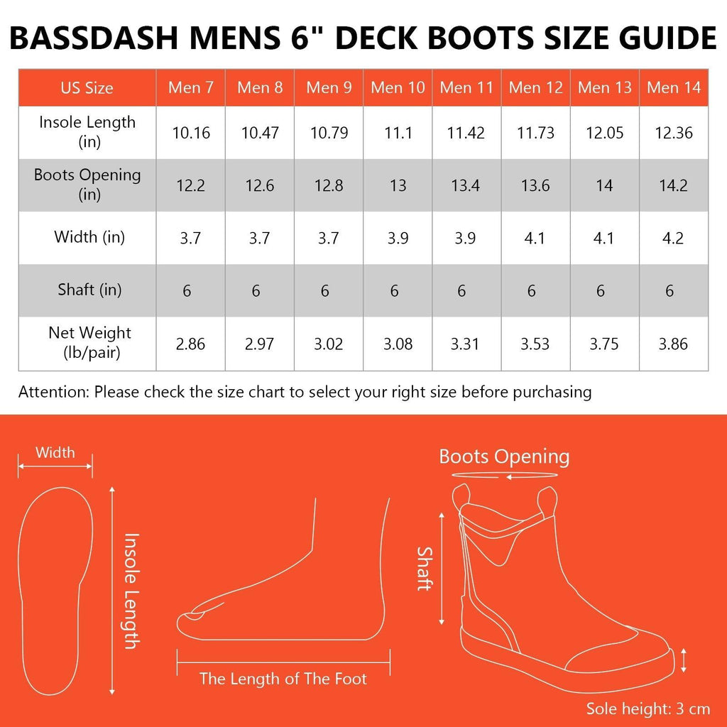 Mens Deck Boots for Fishing Waterproof