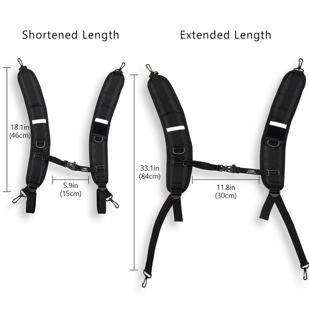 Bassdash Backpack Straps Replacement Adjustable Padded Shoulder Straps ...