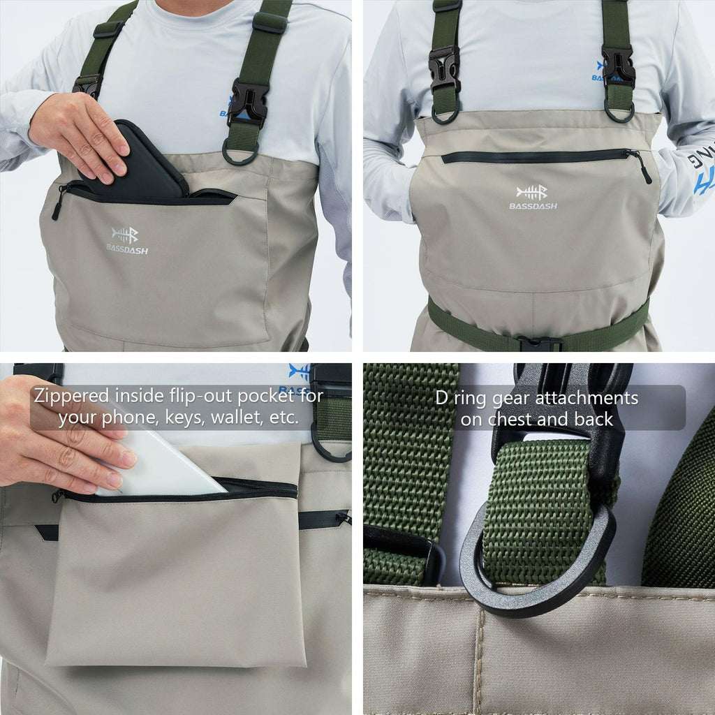 Lightweight Fishing Waders for men - Stocking Foot