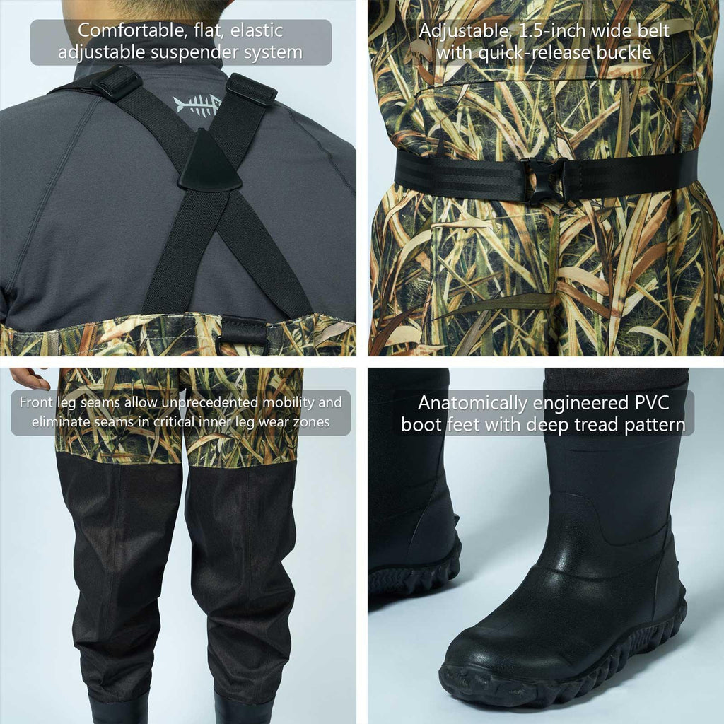Breathable Waders with Boots | Bassdash Fishing