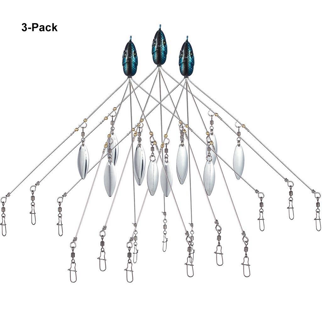 Bassdash Umbrella Alabama Fishing Rig with 5 Arms 0.63oz, 3-Pack