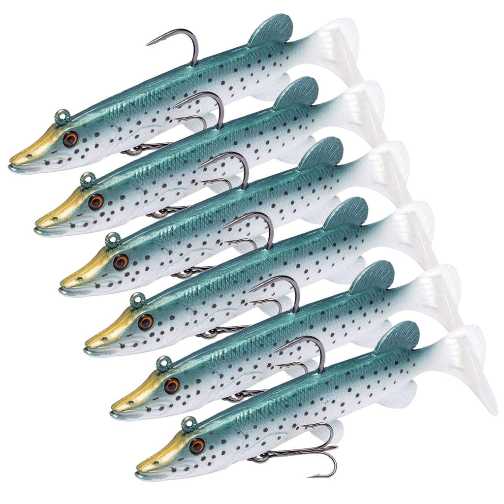 True Pike 5 inch paddle tail swimbait Pack of 6 | Bassdash Fishing