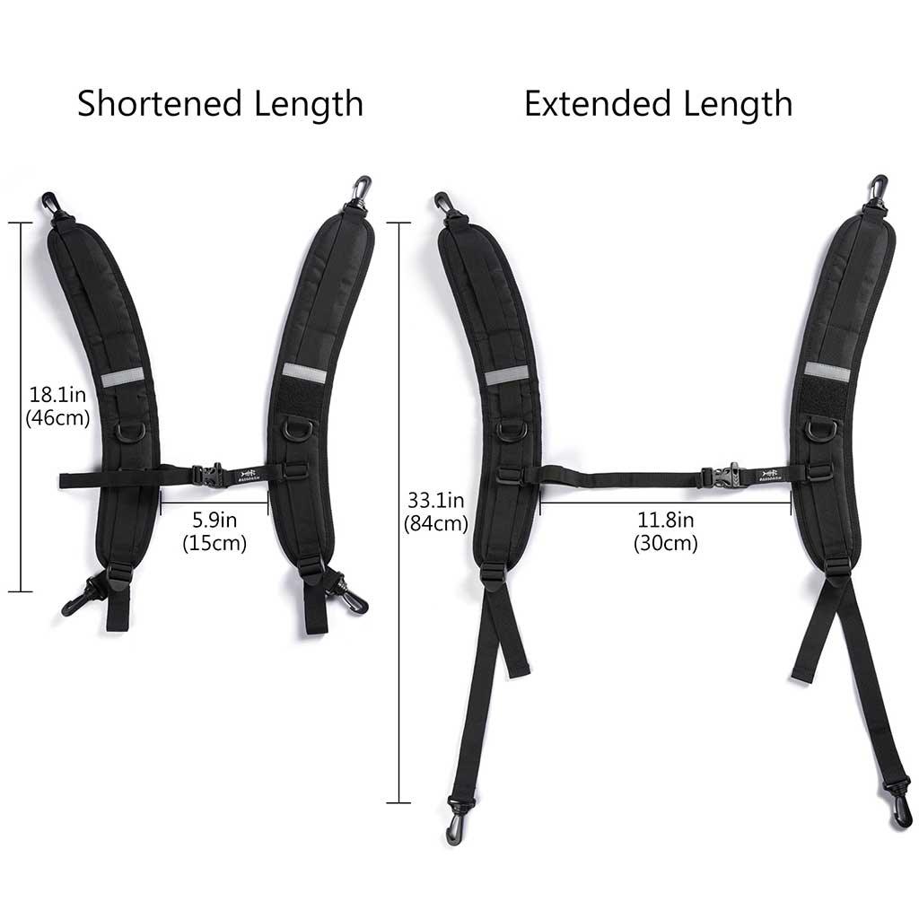 Bassdash Backpack Straps Replacement Adjustable Padded Shoulder Straps ...