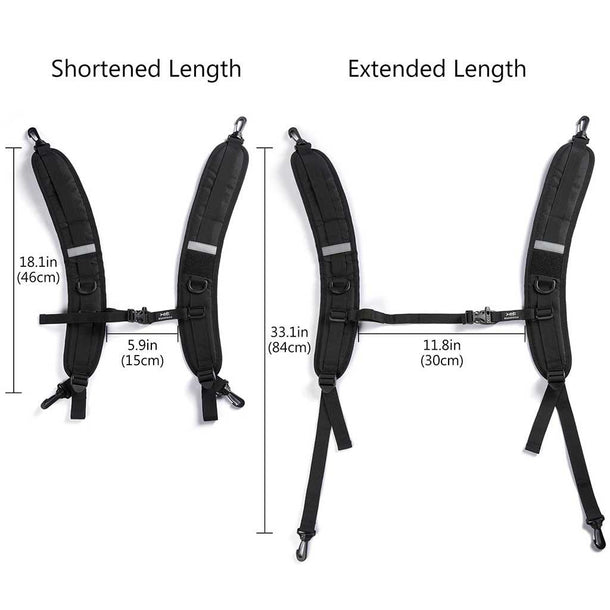 Bassdash Backpack Straps Replacement Adjustable Padded Shoulder Straps ...