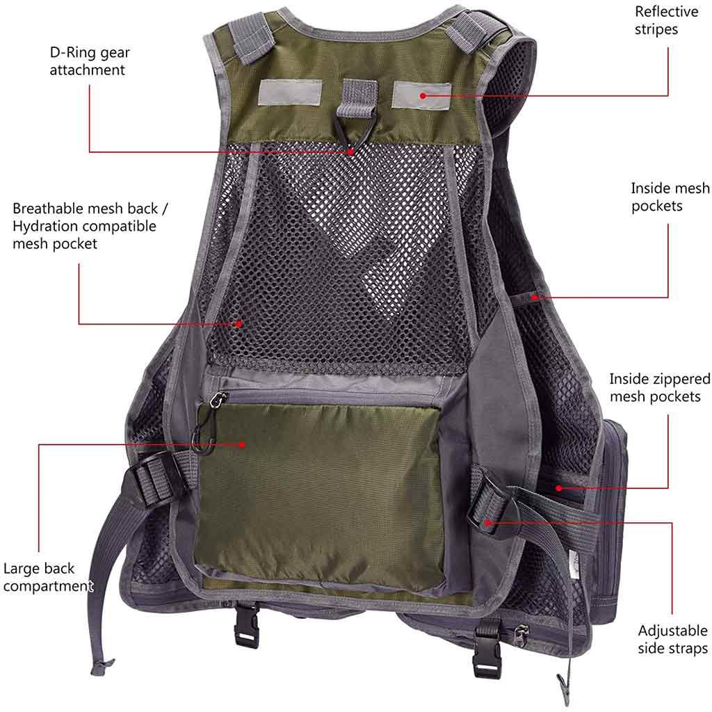 Bassdash Fishing Vest With Pocket For Men and Women