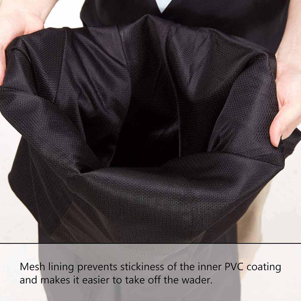 Bassdash 3D Boot Foot Waders Ultra High Strength Black Plaid Nylon PVC ...